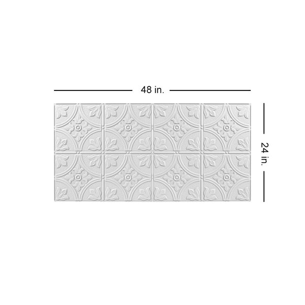 FromPlainToBeautifulInHours Boston 2ft. x 4ft. Glue-Up PVC Lite Ceiling ...