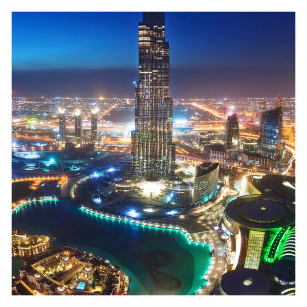 East Urban Home Dubai Marina 1.92m x 1.92m Textured Matte Peel & Stick ...