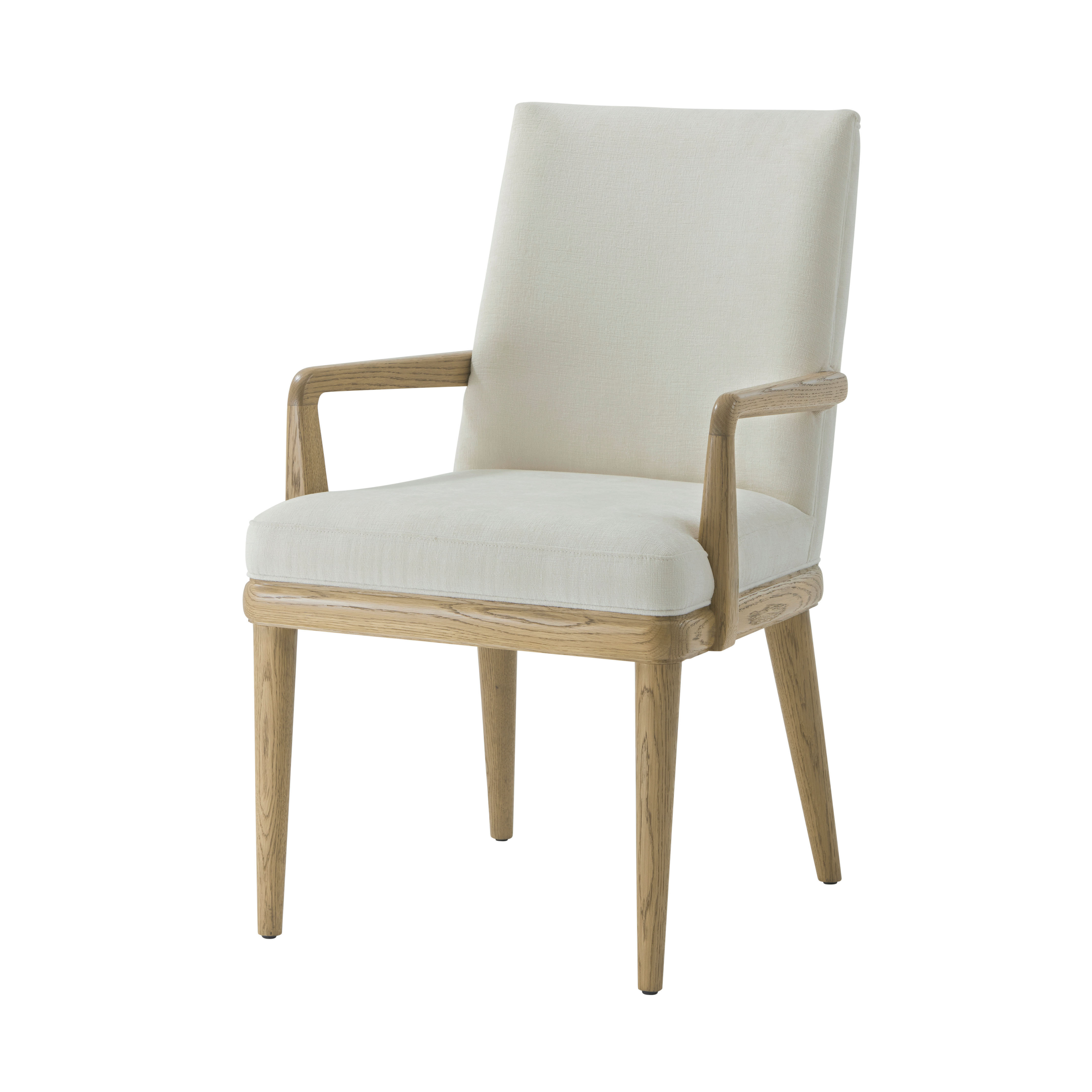 Theodore Alexander Essence Polyester Arm Chair in White | Wayfair