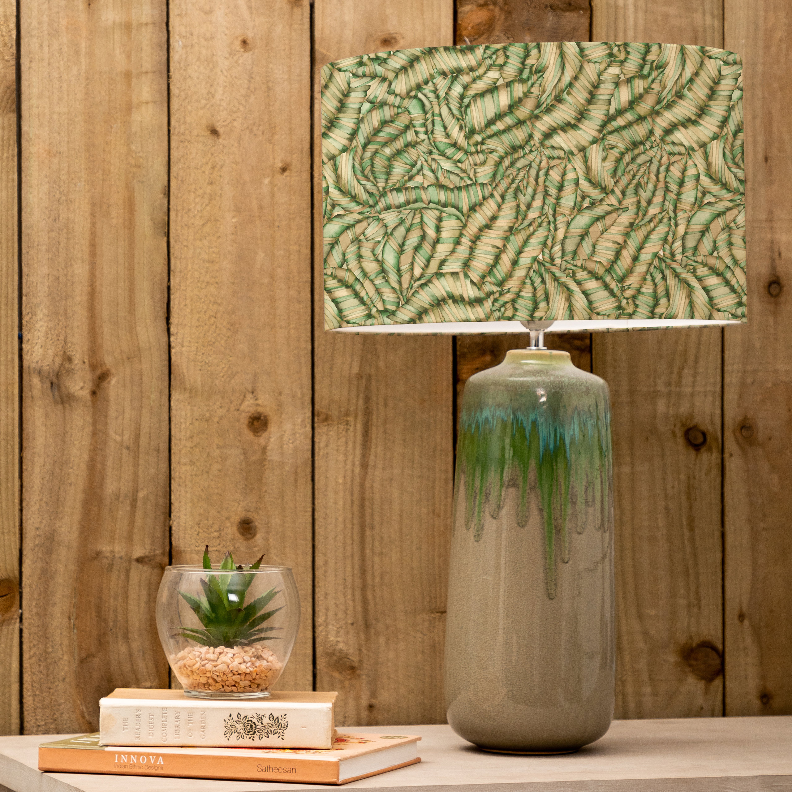 Voyage Maison Cerys White Table Lamp & Musa Kiwi Eva Multicoloured ...