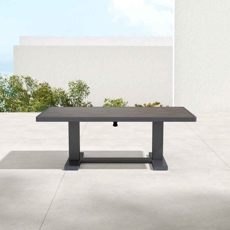 Latitude Run® Adjustable Height 55" X 31" Outdoor Dining Table | Wayfair