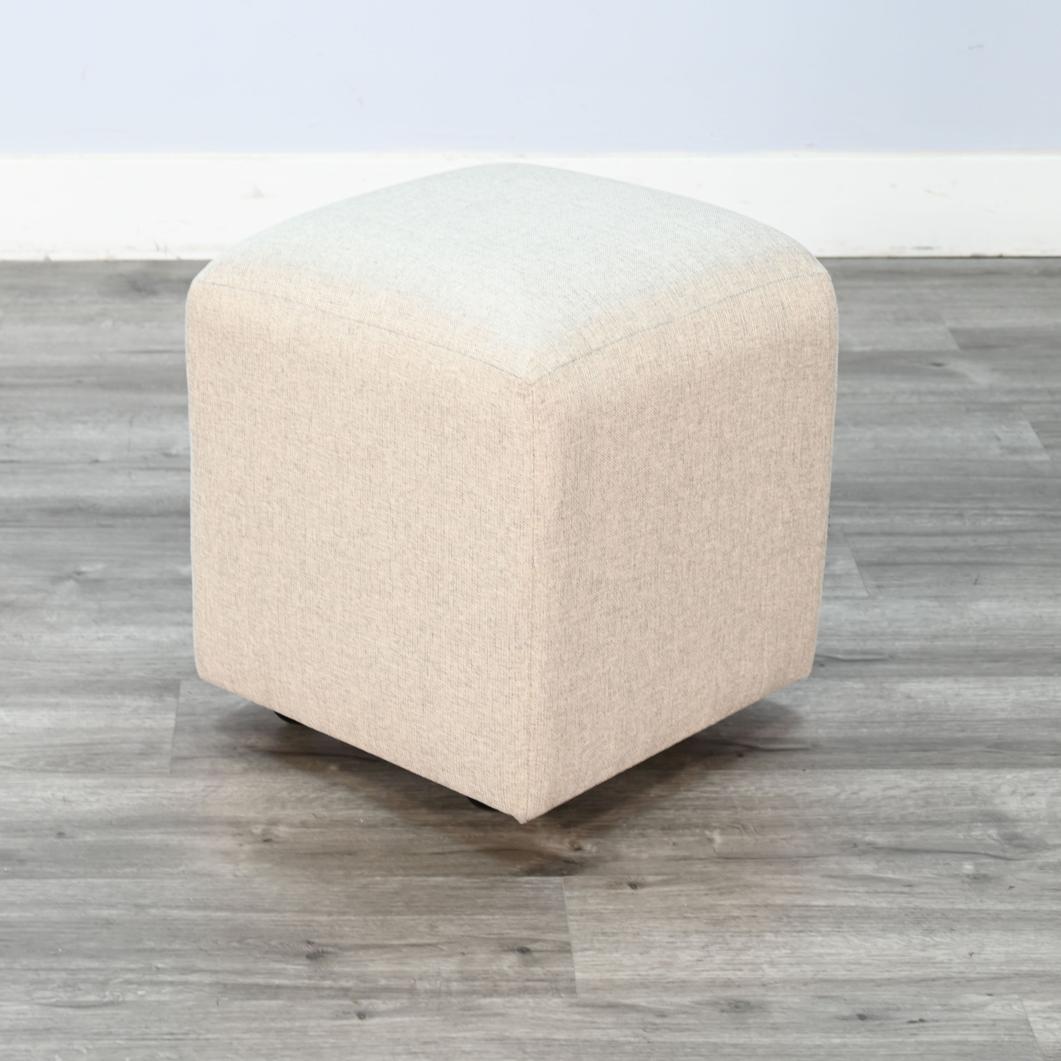 Ebern Designs Gibson Ottoman Cushion Stool with Casters | Wayfair