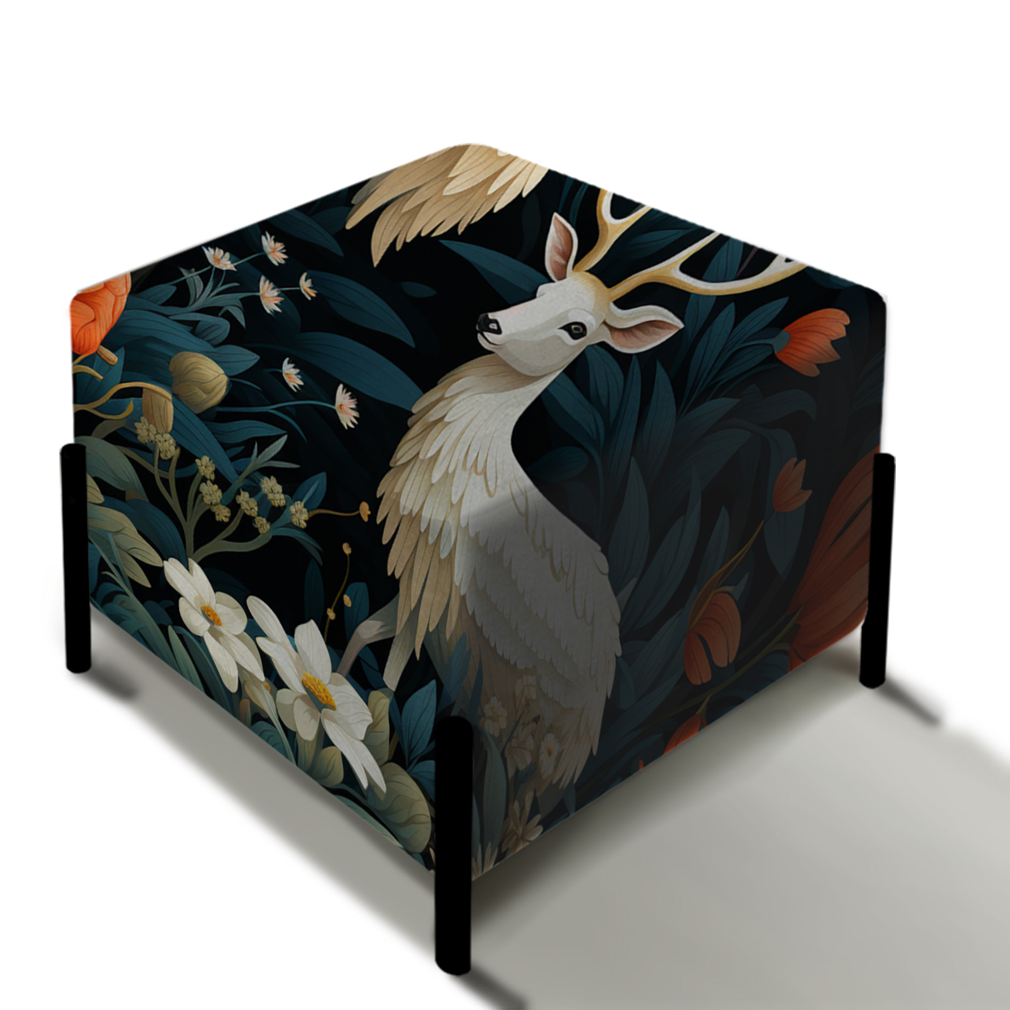 East Urban Home Pursley - Wildlife Forest Deer Animal Pattern - Animal ...
