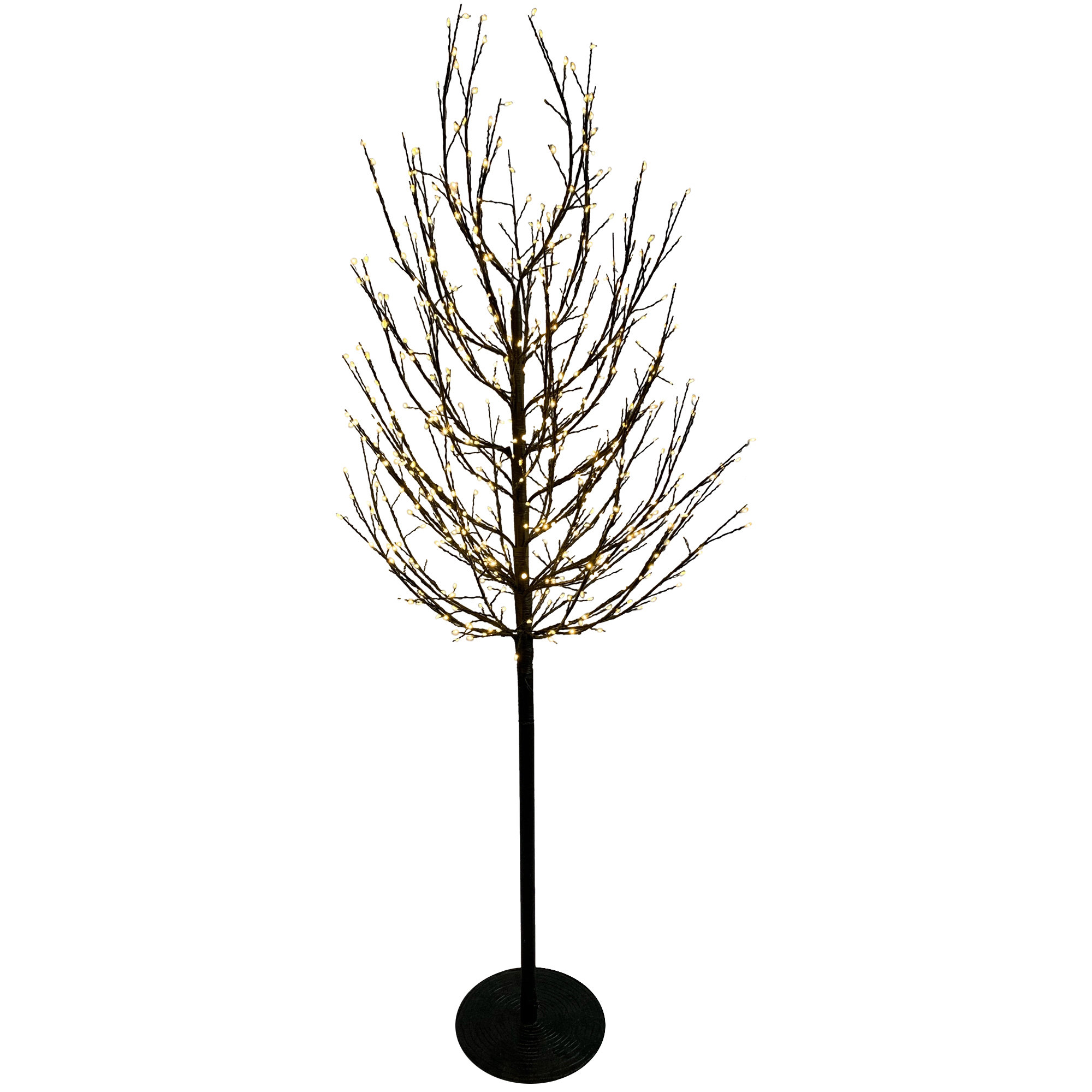 Northlight Seasonal 5' Black LED Lighted Christmas Twig Tree - Warm ...
