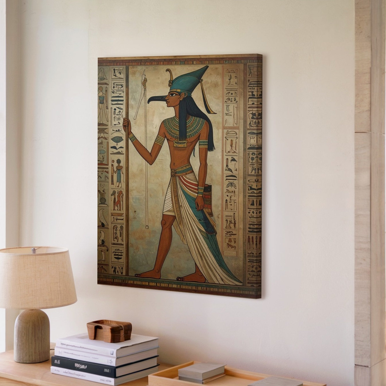 Bungalow Rose Wall Art Canvas Thoth The God Of Wisdom Canvasegyptian ...