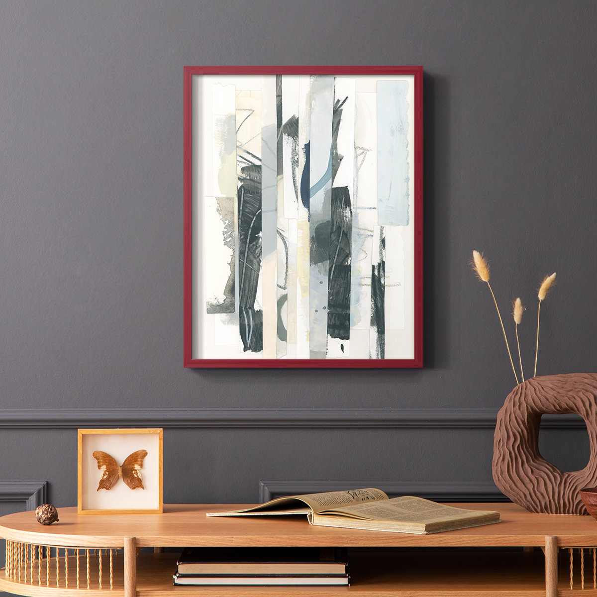 Wrought Studio™ Paper Strata I Framed Print - Solid Wood | Wayfair