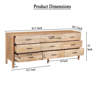 Hokku Designs Geti Dresser 9 Drawers, 84 Inch Wide, Handcrafted Natural ...