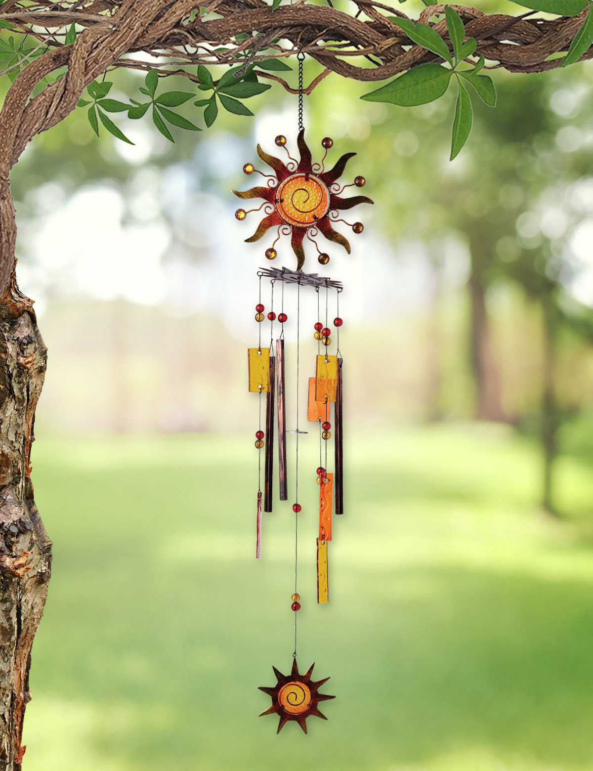 Dakota Fields Hulsey Spiral Sun Wind Chime & Reviews | Wayfair
