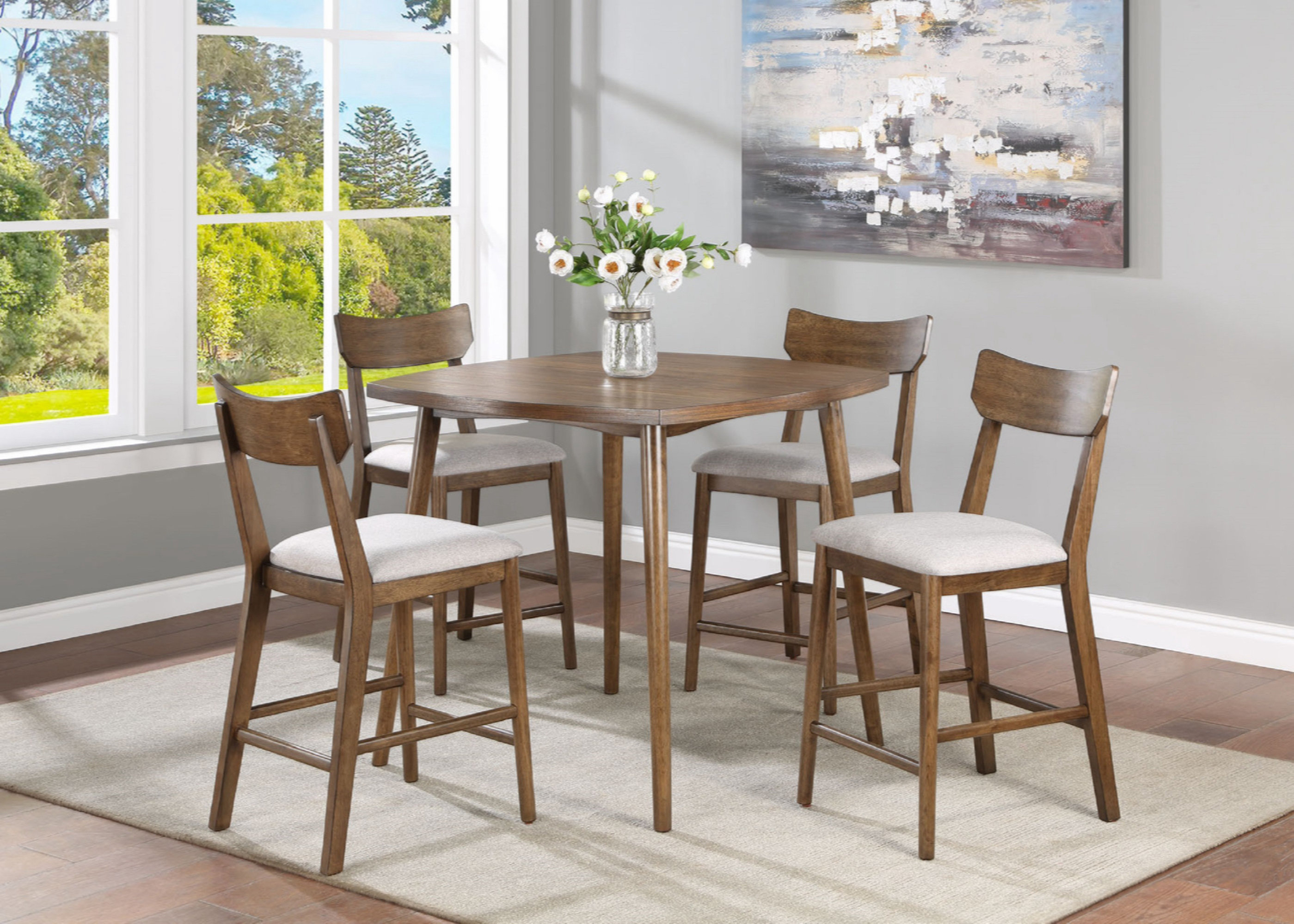 Gracie Oaks Keyondra Rectangular 40'' L x 40'' W Dining Set | Wayfair
