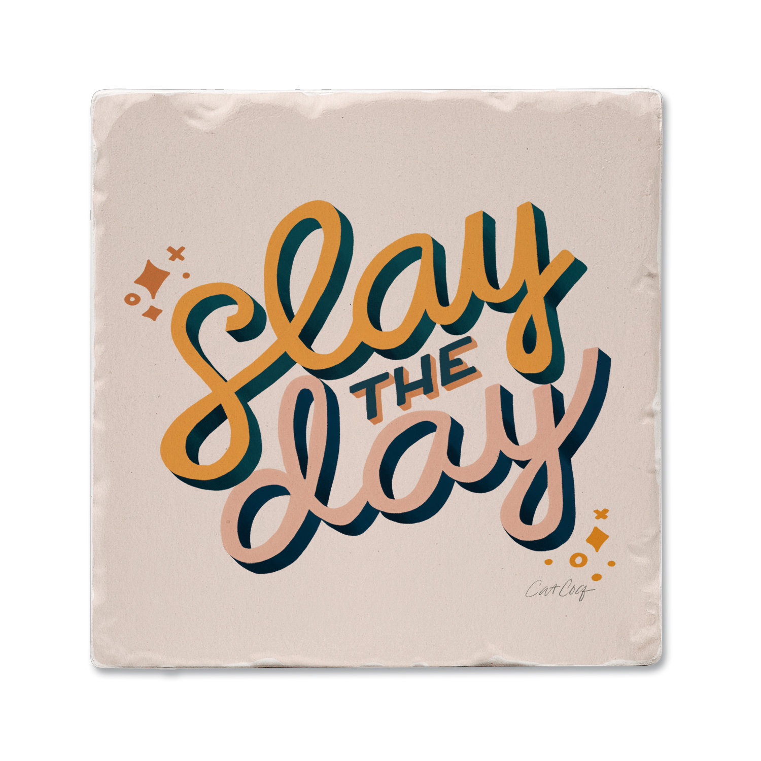 Dakota Fields Thirstystone Slay The Day 4-Pack Tumbled Tile Coasters ...