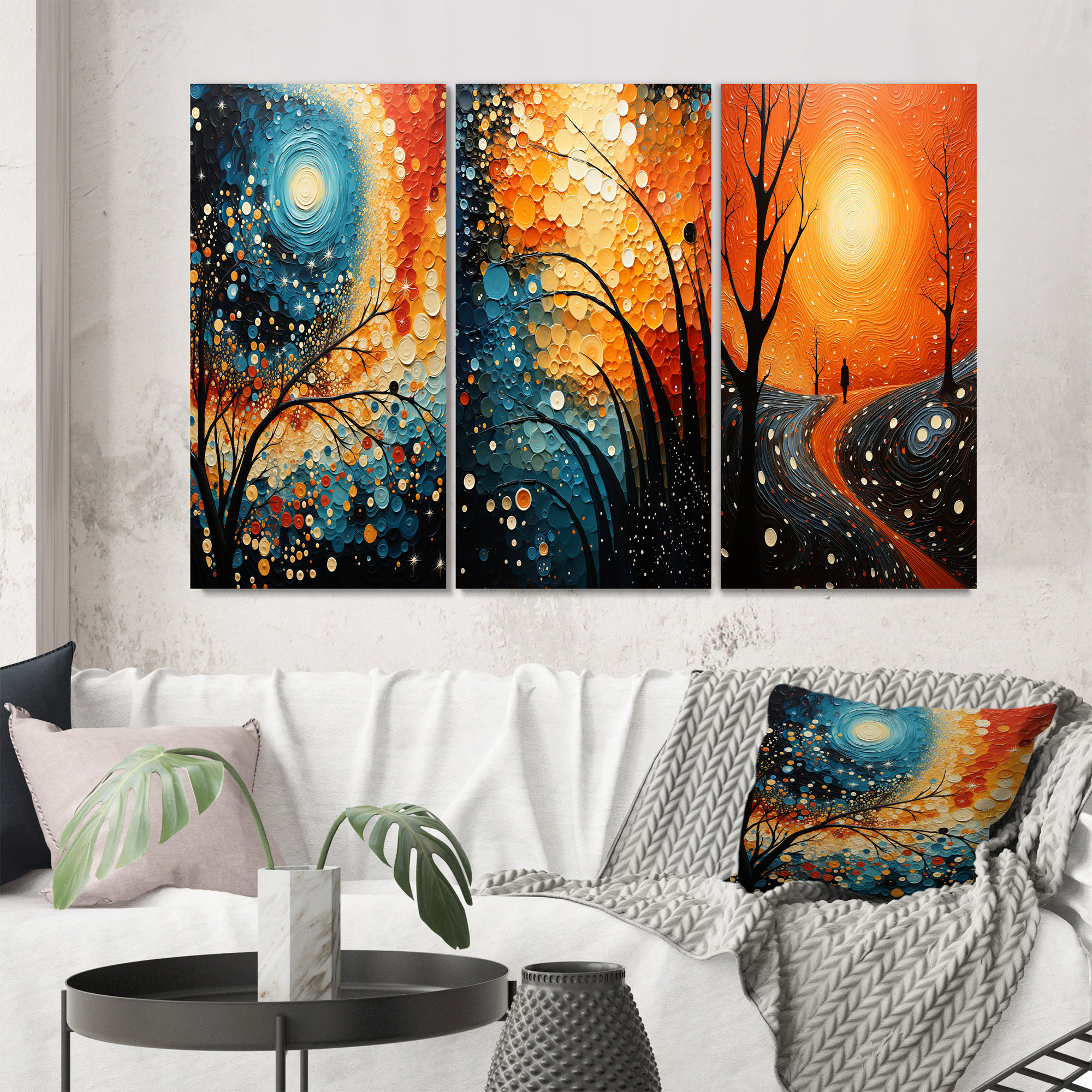 Red Barrel Studio® " Tree Aerial Dance Pointillism " 3 - Pieces on ...