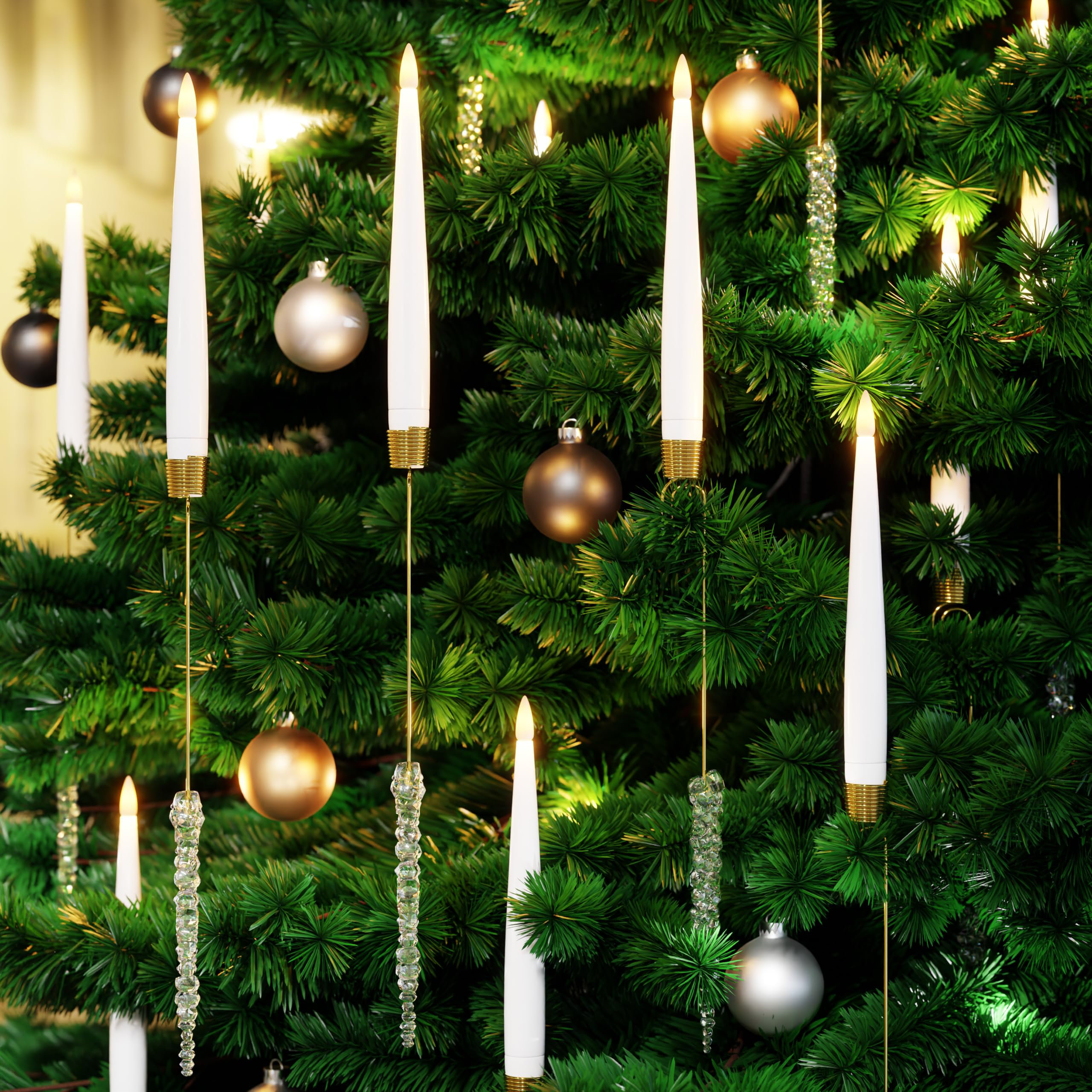 LIFETIME FLOORING LLC Christmas Tree Candles With Remote, 12 Pack ...