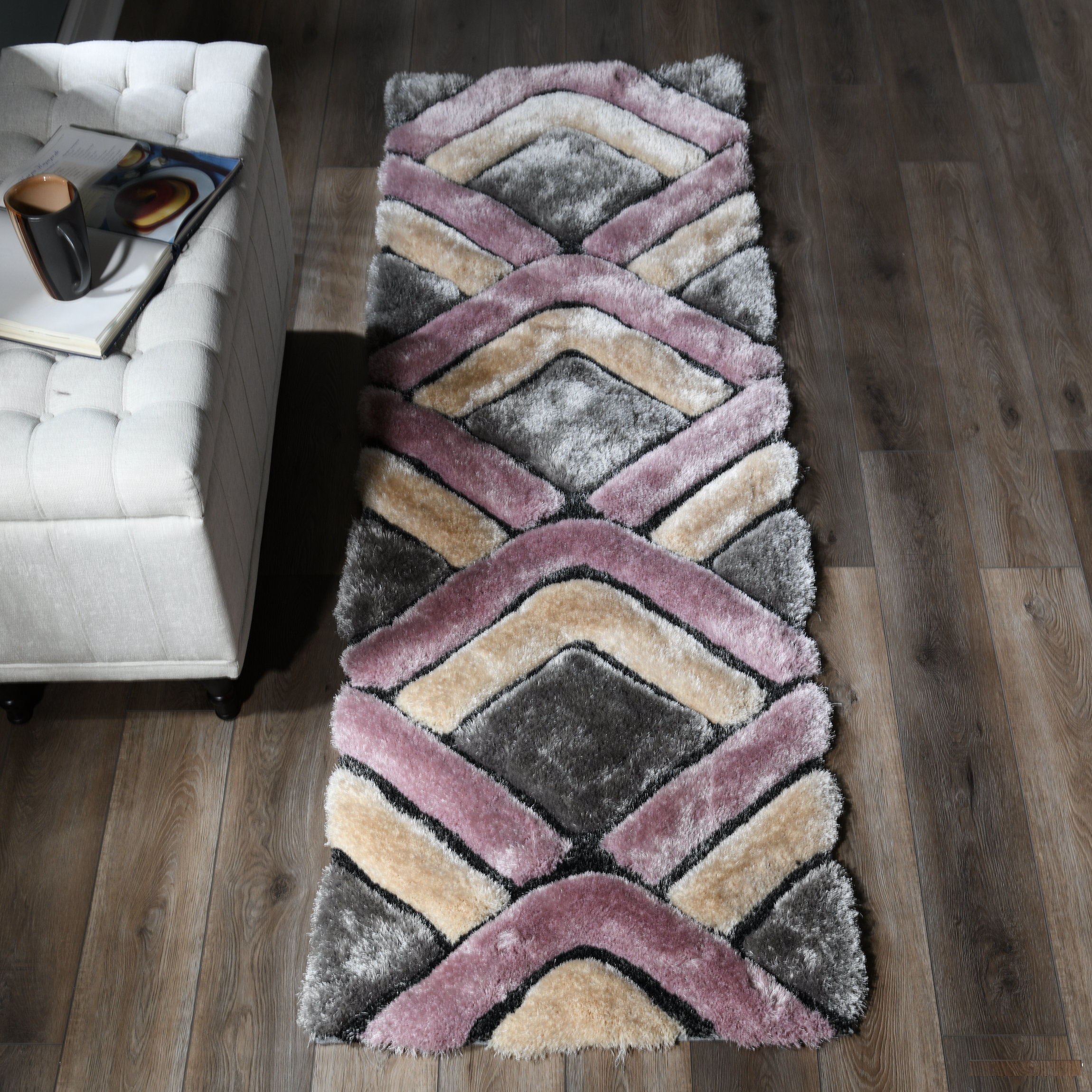 Latitude Run® Corey-Leigh Performance Lavender/Gray/Ivory Rug | Wayfair