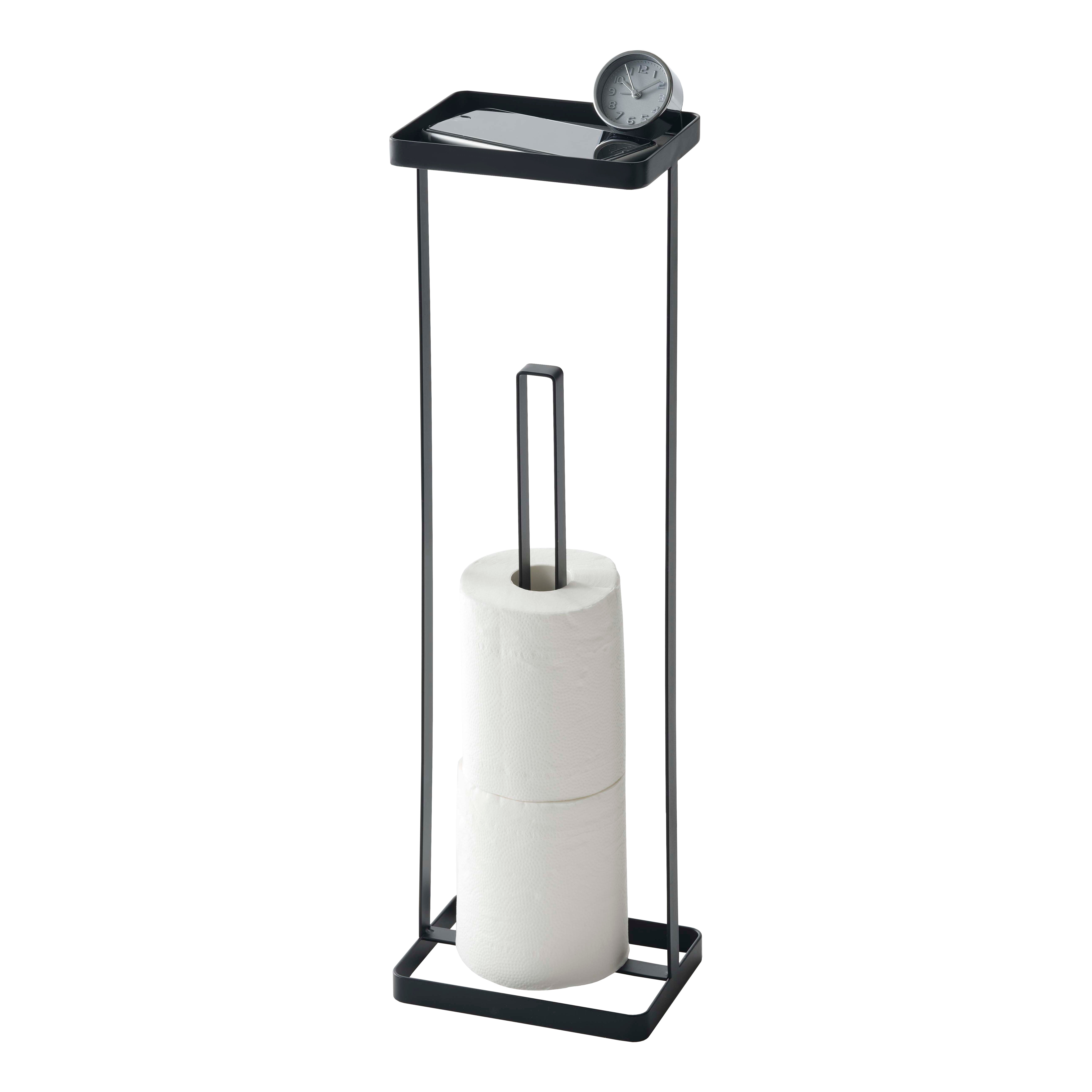 Yamazaki USA Yamazaki Home Roll Paper Stand With Tray, Steel, Holds 3 ...