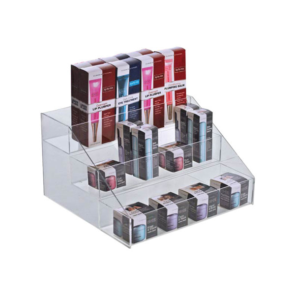 Azar Displays Three-Tier Shelf Step Display for Pegboard and Slat wall ...