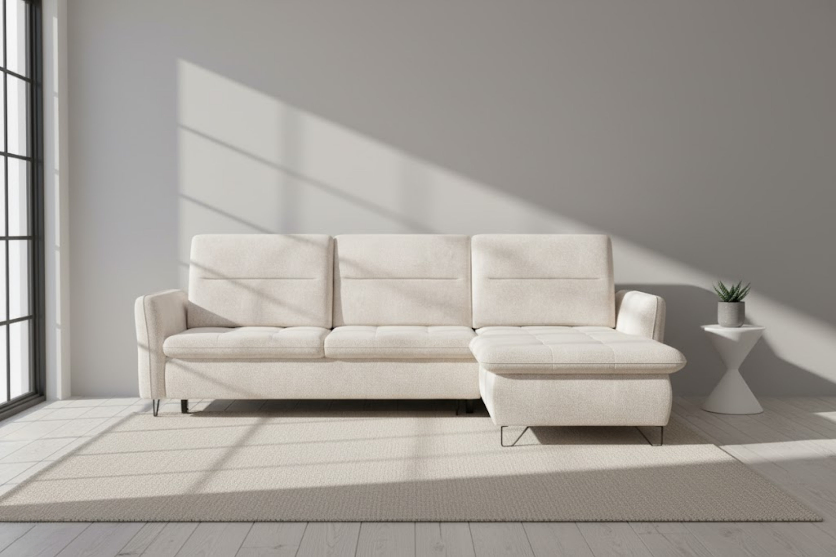 Ebern Designs Fiesta Corner Sofa 3 seater with sleeping function ...