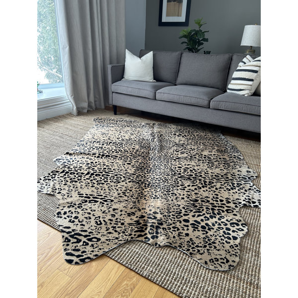 Everly Quinn Vintage Style Leopard Print Cowhide Rug | Wayfair