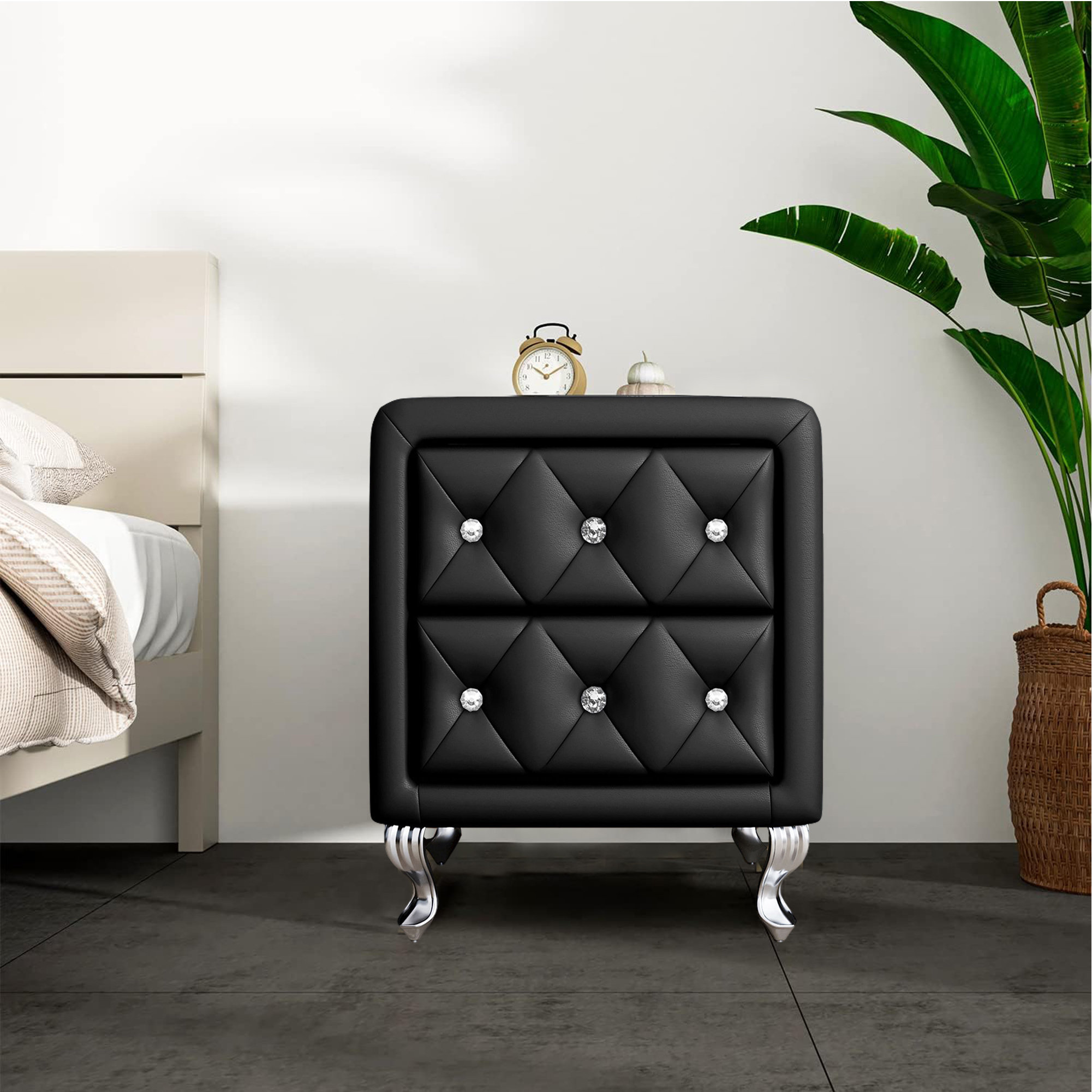 House of Hampton® Gaudenz Solid + Manufactured Wood Nightstand | Wayfair