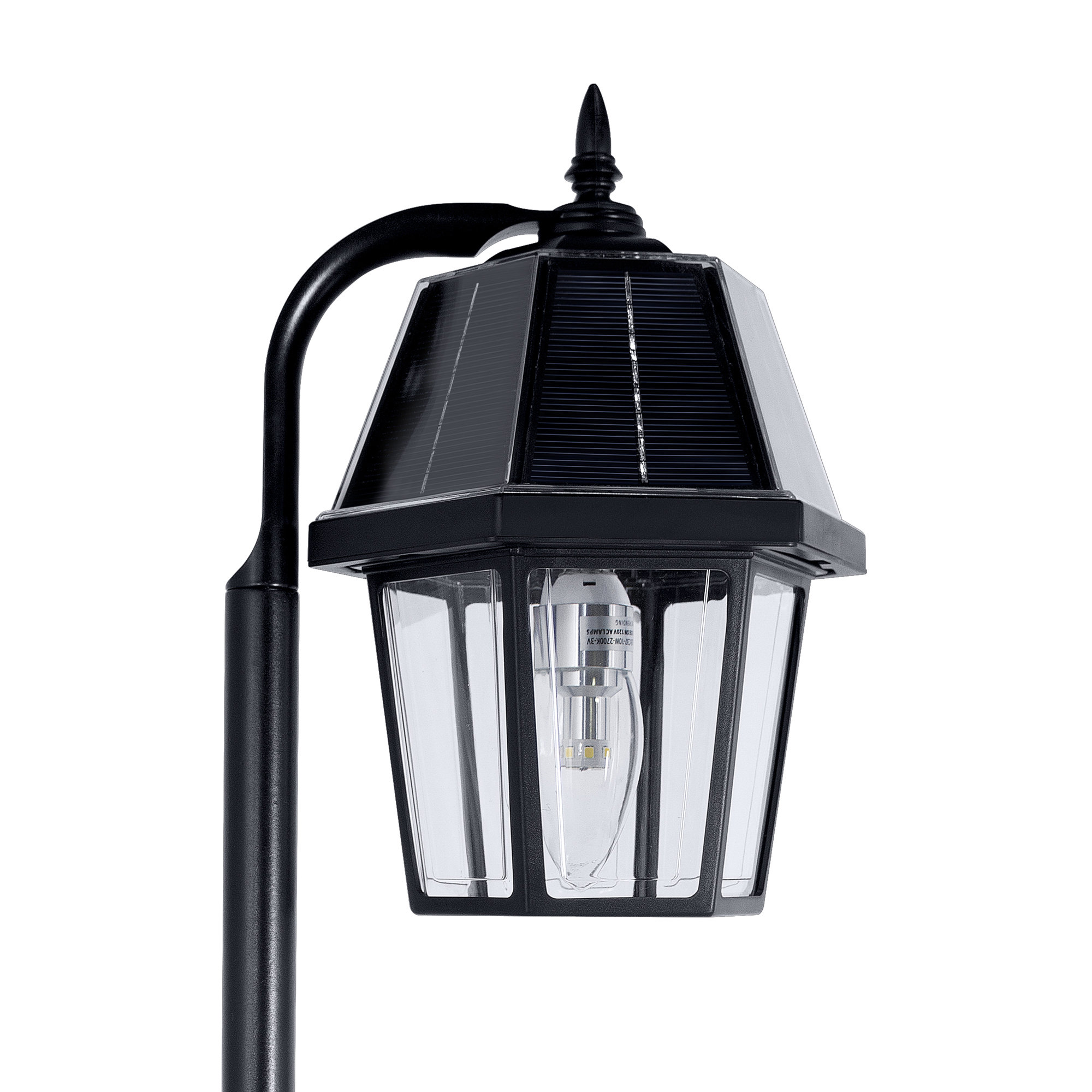 Gama Sonic Black Low Voltage Solar Powered Resin Pathway Light ...