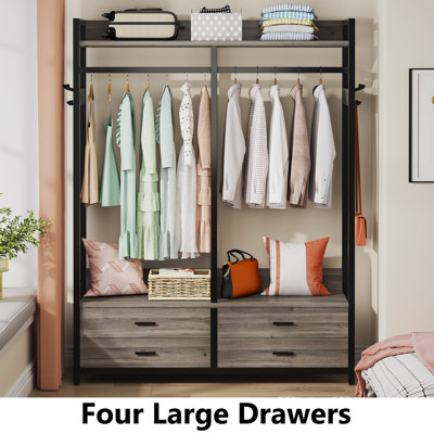 17 Stories 47.24'' Manufactured Wood Clothing Rack & Reviews | Wayfair