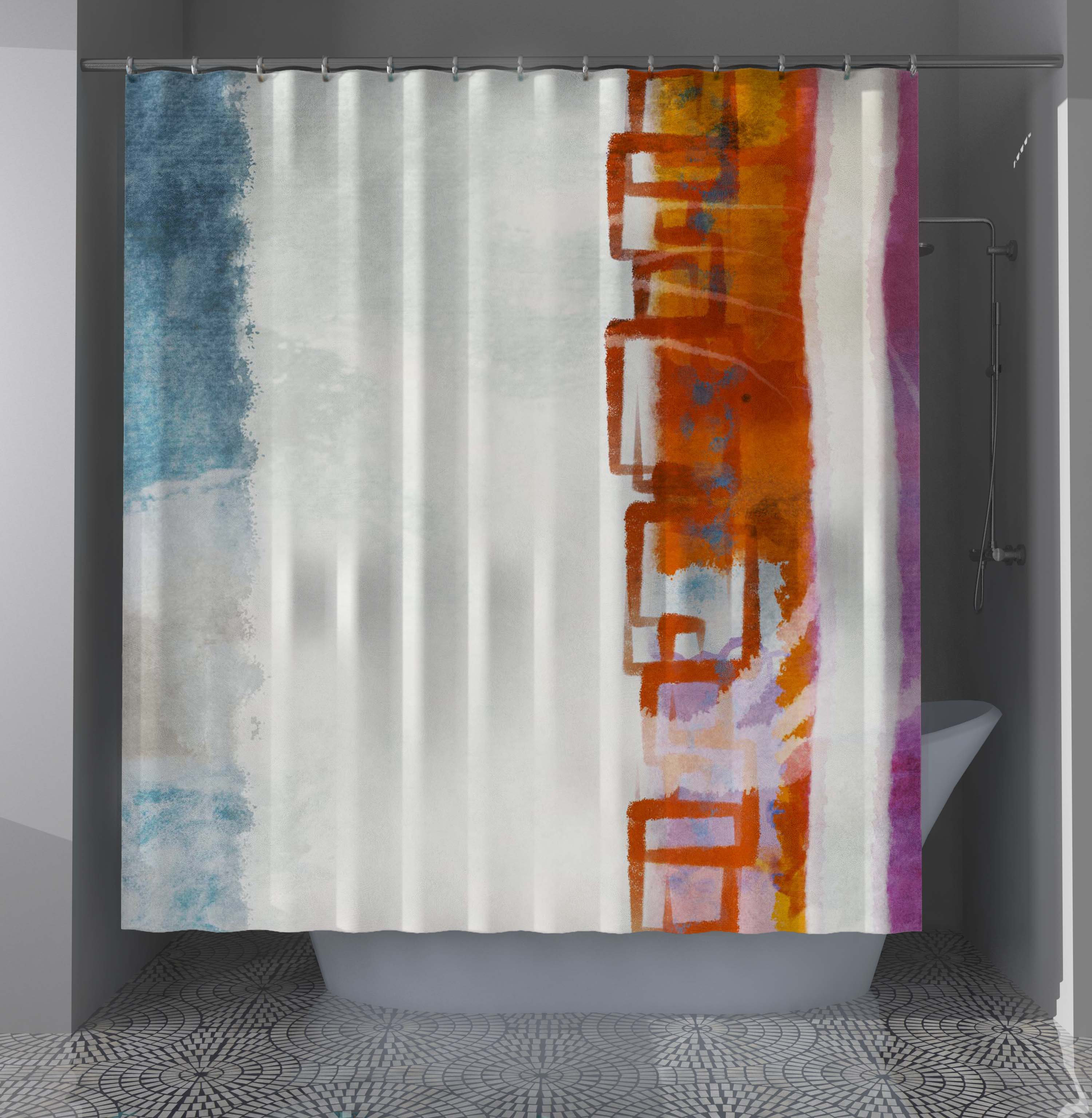 East Urban Home Damauri Abstract Shower Curtain | Wayfair