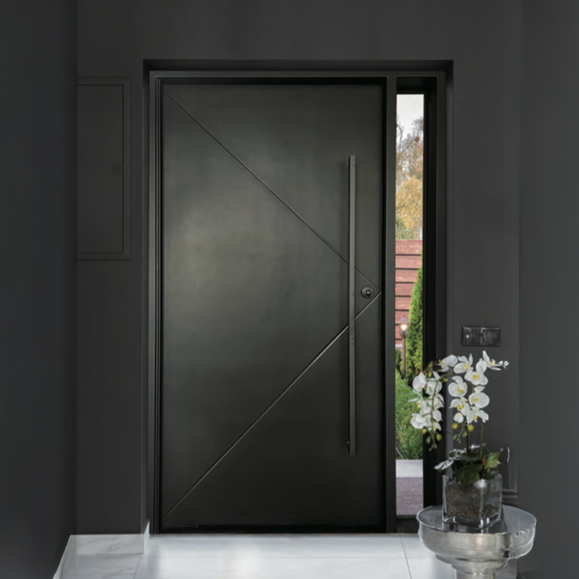 Royal Iron Doors Obsidian Iron 72x96 Pivot Door | Wayfair