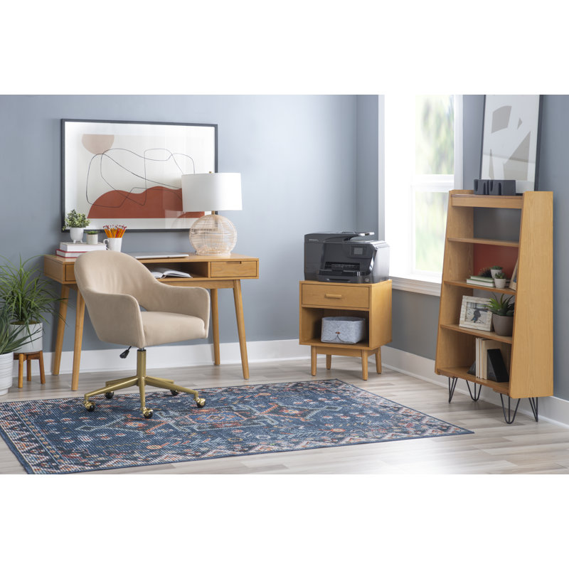 Mercury Row® Teen Aaron Two Drawer Mid-Century Modern Open Shelf Wooden ...