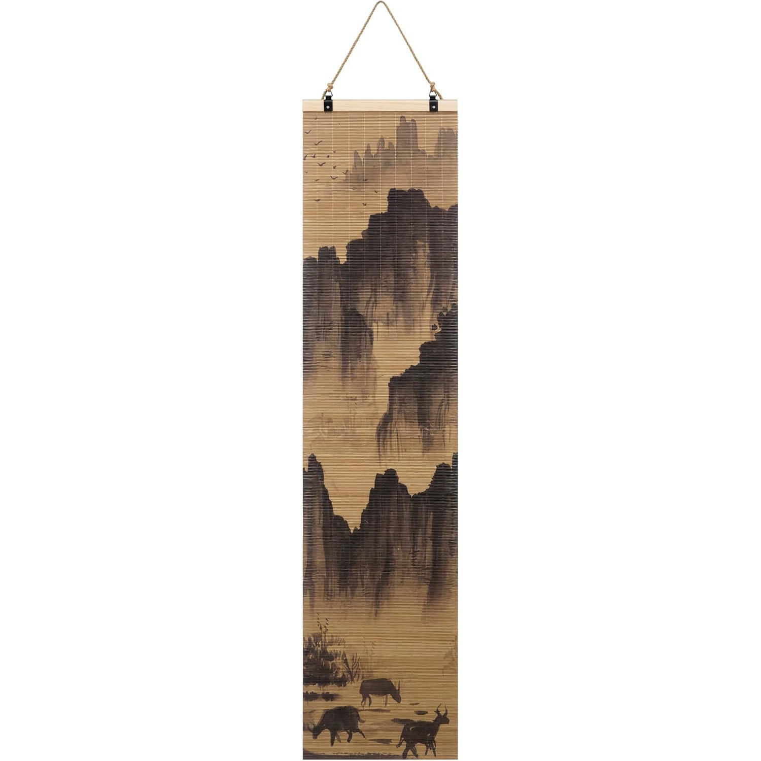 Dakota Fields Bamboo Scroll Chinese Ink Painting Wall Art Banner For ...