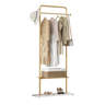 XMVJHOME Gold 2-Tier Clothing Rack With Marble Base For Boutiques And ...