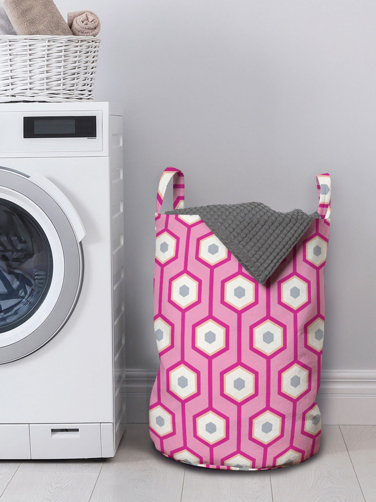 East Urban Home Ambesonne Pink Laundry Bag | Wayfair