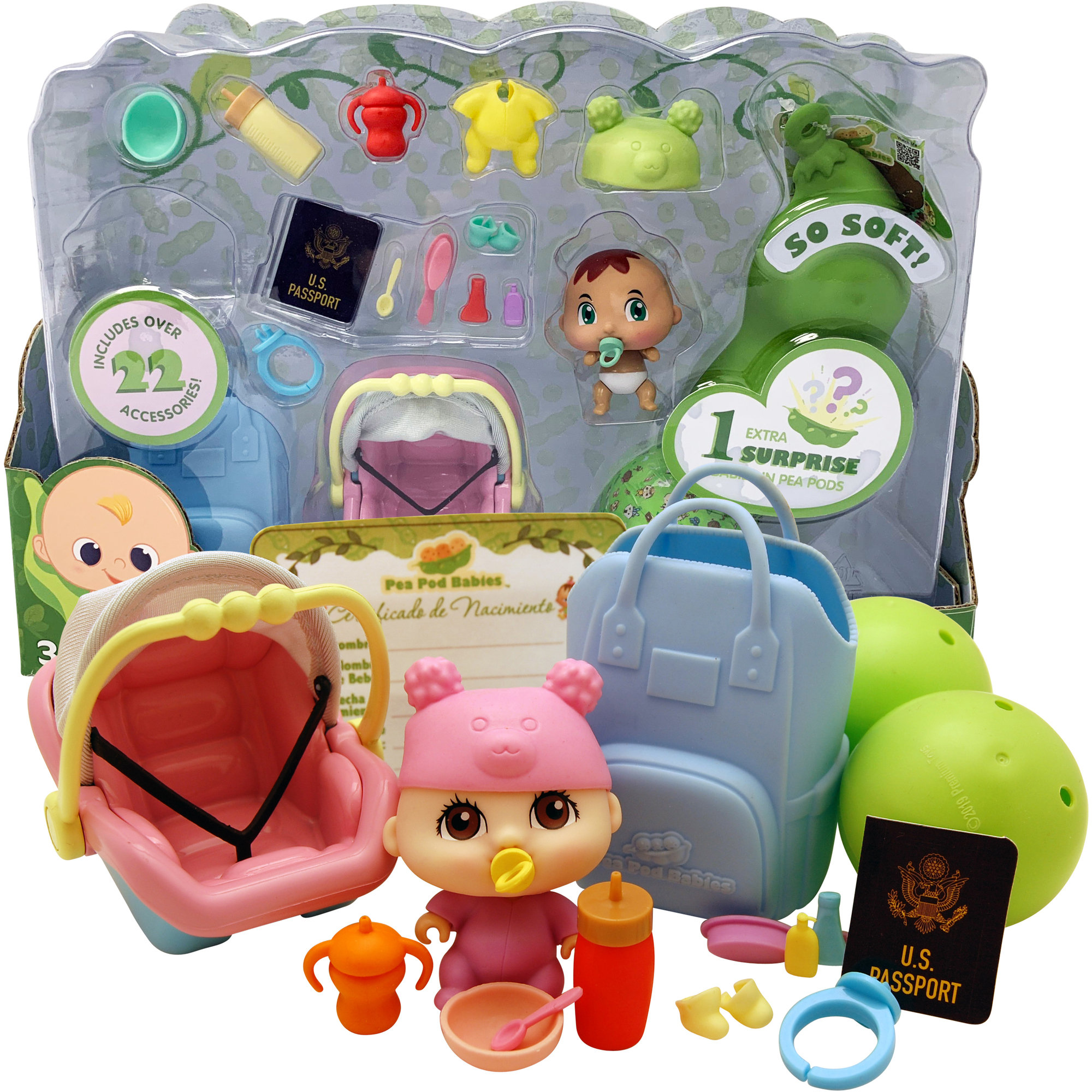 Thin Air Brands Pea Pod Babies: Little Traveller - 23pc Playset ...