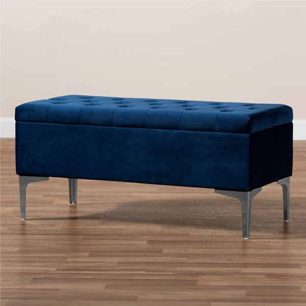 Canora Grey Bazil 137cm Wide Plaid Footstool Ottoman | Wayfair.co.uk