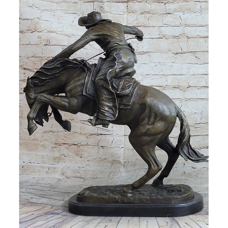 Bronzhaus Frederic Remington Bronco Buster Bucking Horse Western ...