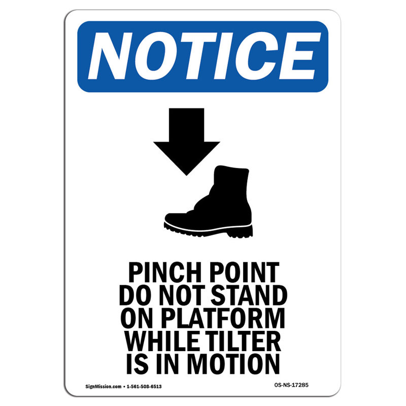 SignMission Pinch Point Do Not Sign with Symbol | Wayfair