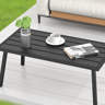 George Oliver Small Metal Outdoor Coffee Side Table, Rectangle Metal ...