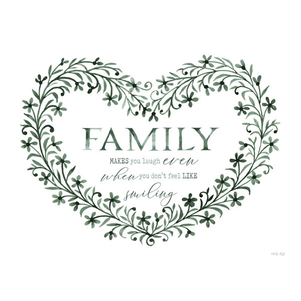 Trinx Haletta Family Heart - Wrapped Canvas Print | Wayfair