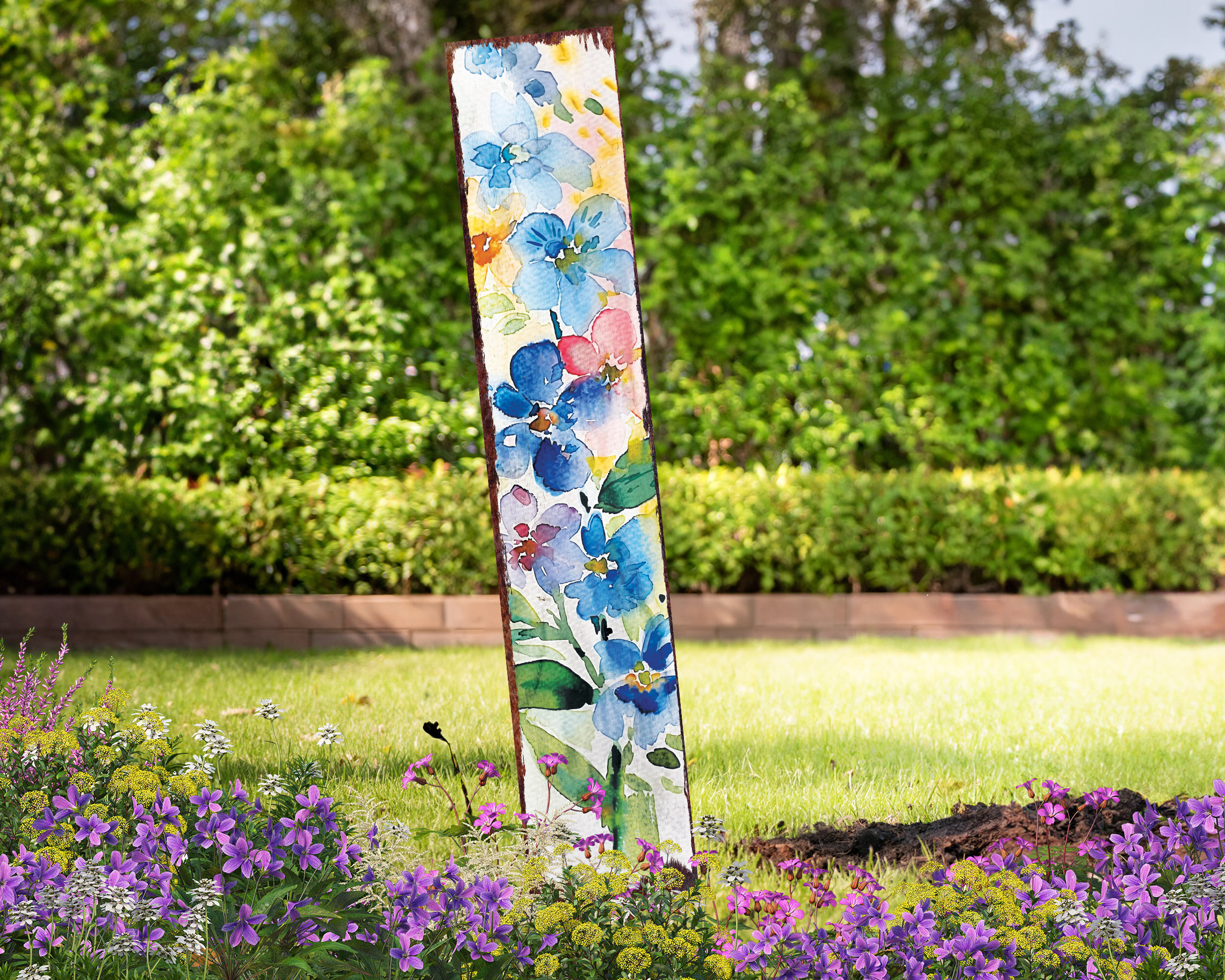 Winston Porter Spring Garden Stake | Watercolor Floral Decor | Ideal ...