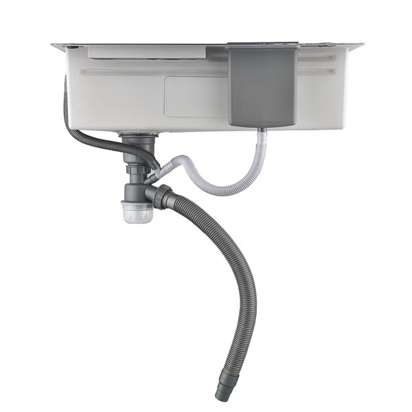 Lefton 304 Stainless Steel Waterfall Kitchen Sink Set with Temperature ...