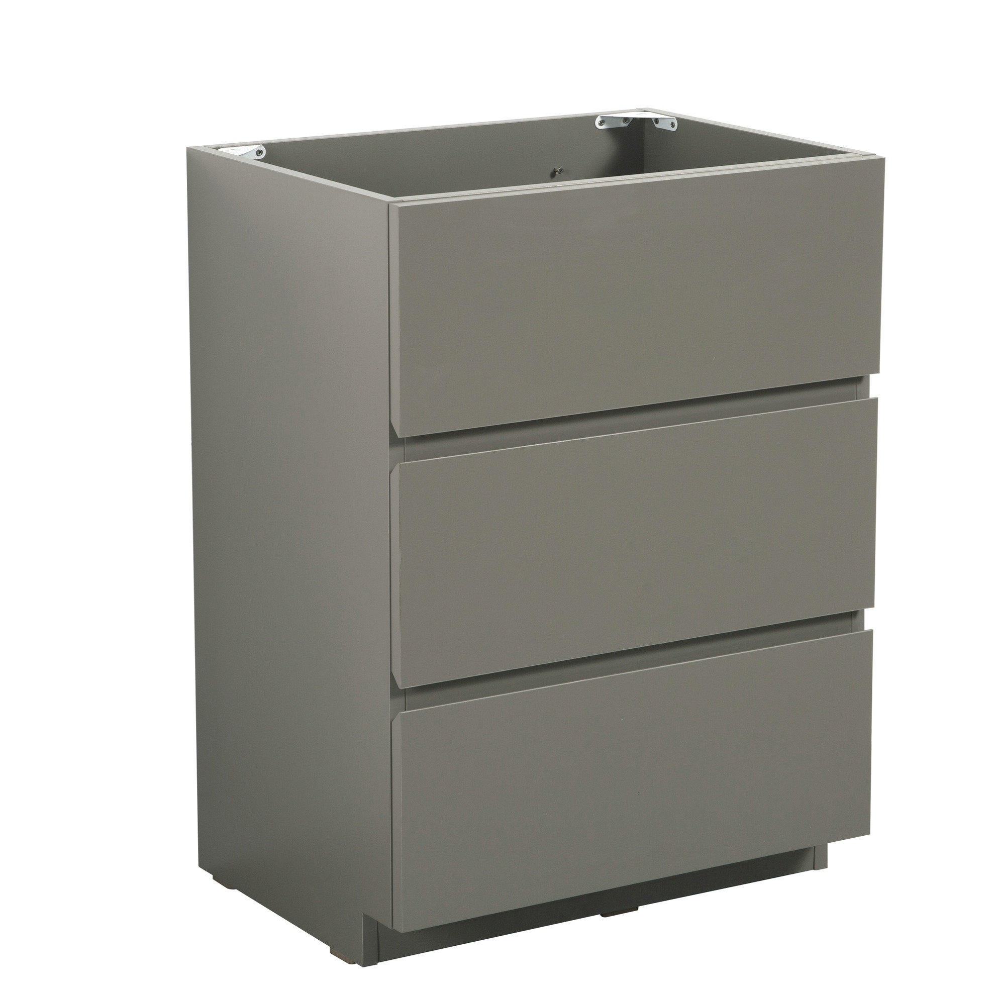 Ebern Designs Gray Floor Cabinet For Bathroom Without Basin - 3 Drawers ...