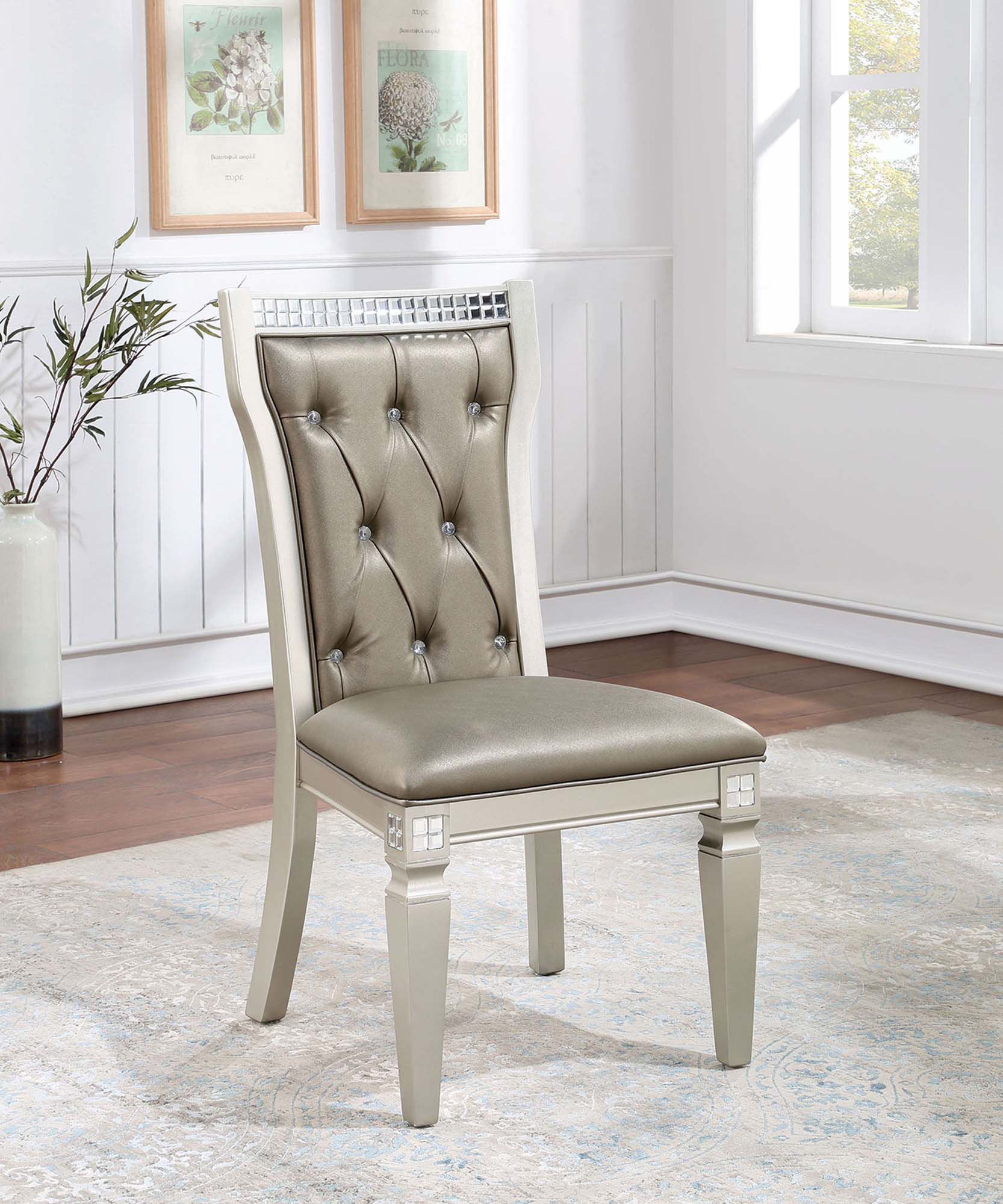 House of Hampton® Leatherette Formal Traditional Dining Chairs | Wayfair
