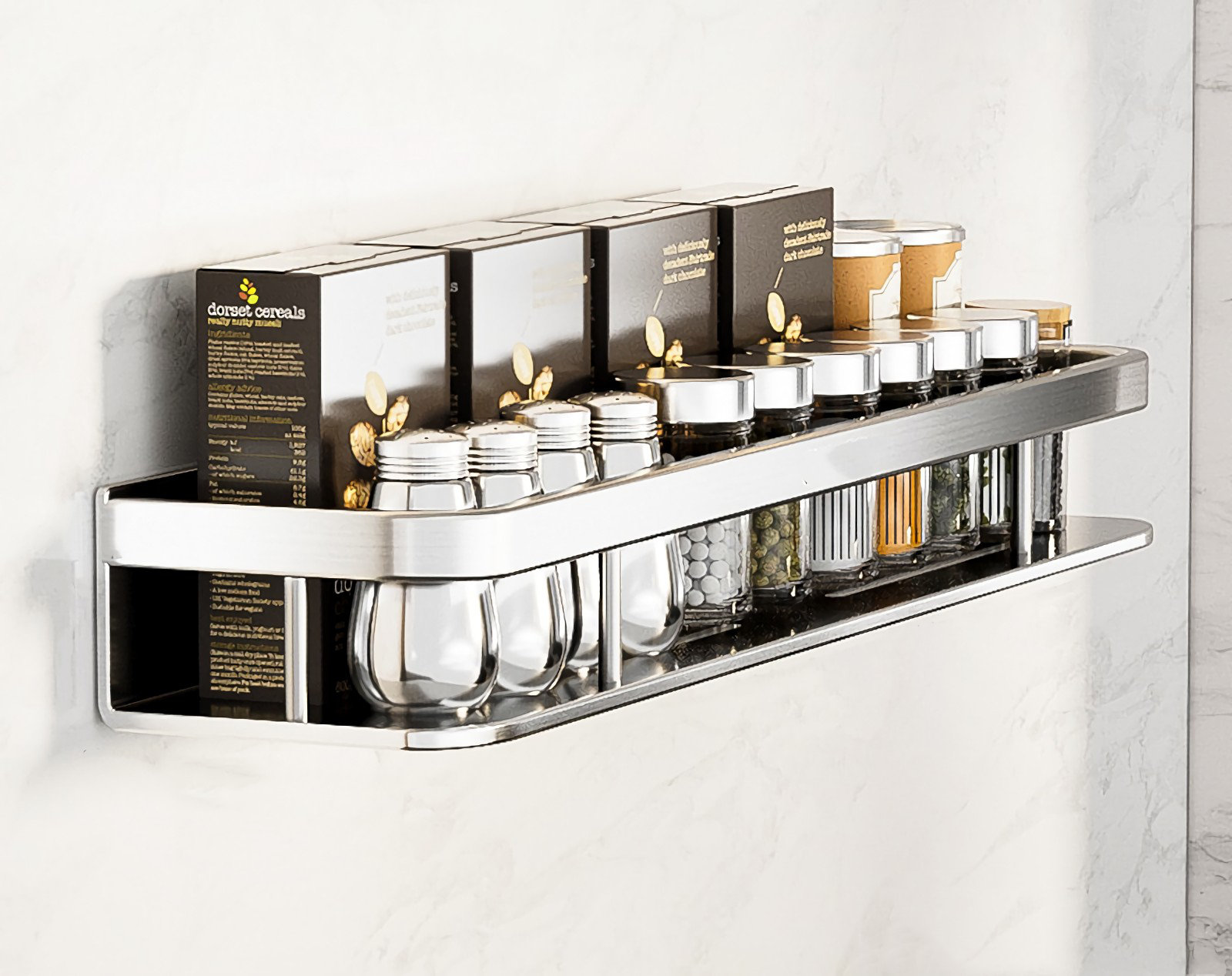 Latitude Run® Kitchen Seasoning Storage Rack, Non Perforated Wall ...