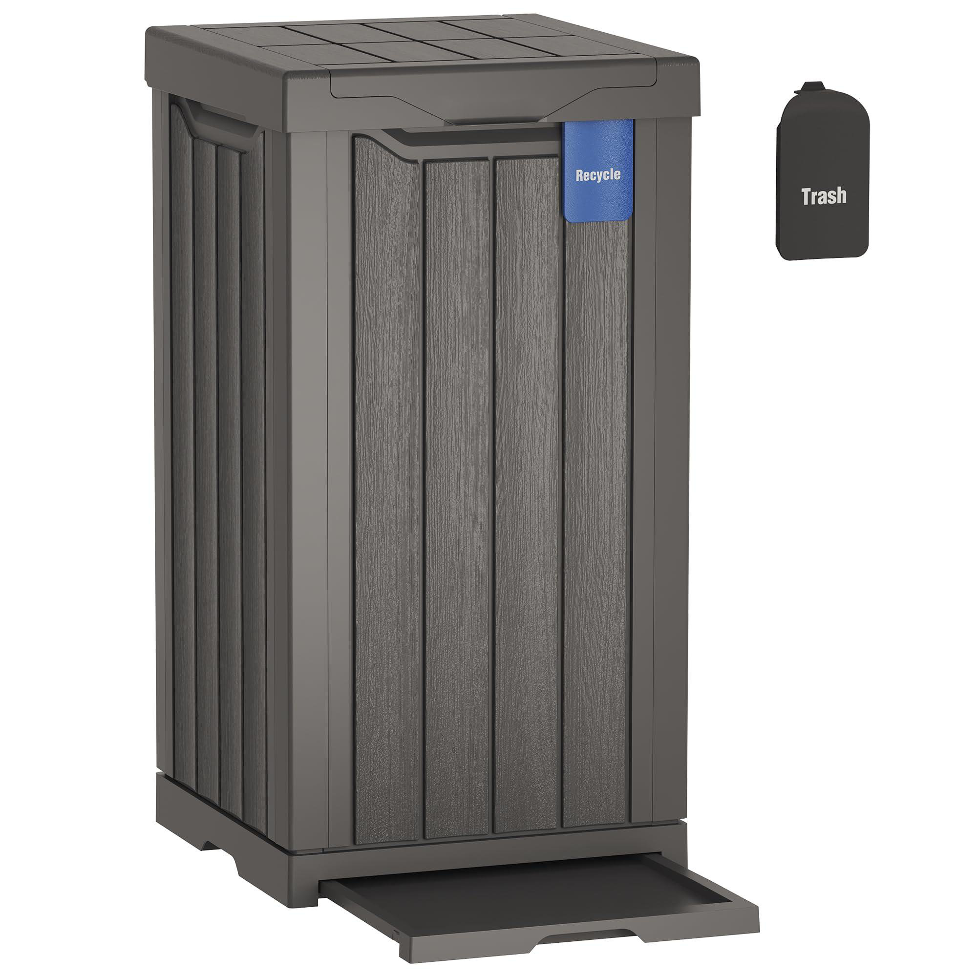 APPENIN WINTER PARK CORP 31 Gallon Outdoor Trash Can | Waterproof Resin ...