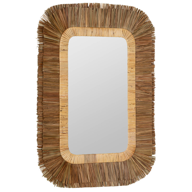 Beachcrest Home Valier Seagrass Rectangle Wall Mirror & Reviews | Wayfair