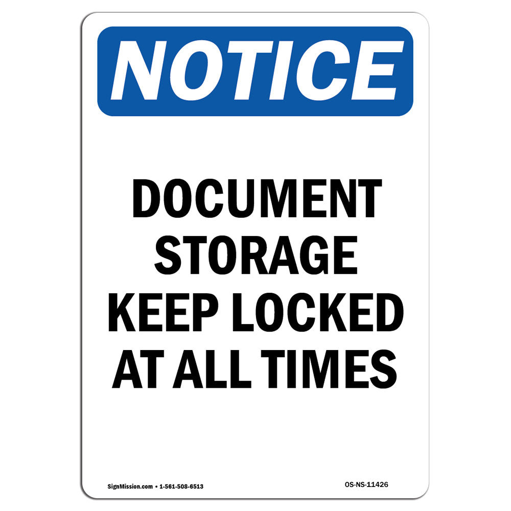 SignMission Notice Document Storage Keep Locked at Sign | Wayfair