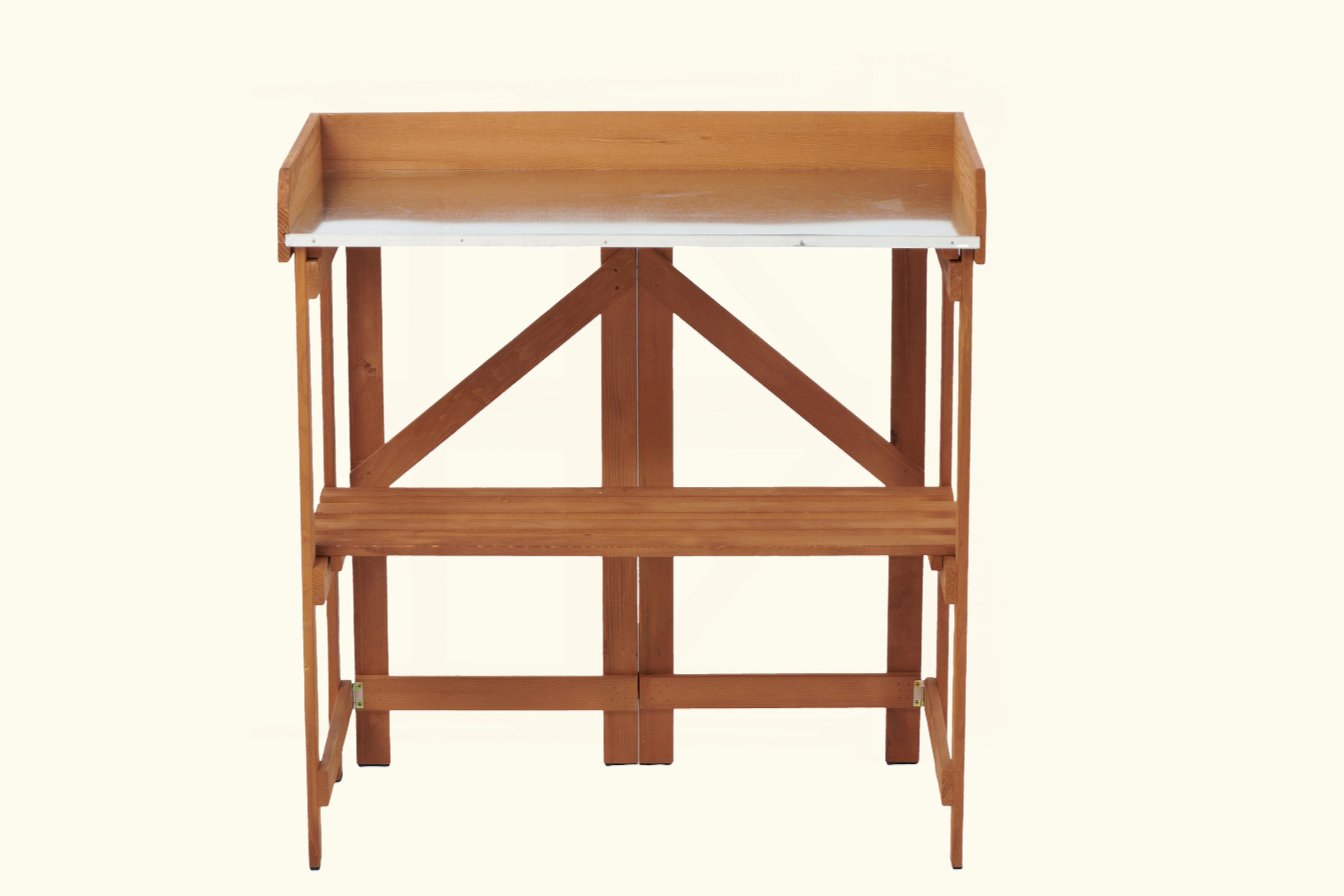 Gracie Oaks Folding Solid Wood Potting Bench | Portable Outdoor Garden ...