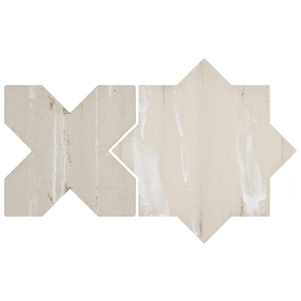 Merola Tile Tech Land Star & Cross Fire 6" x 12" Porcelain Singular ...