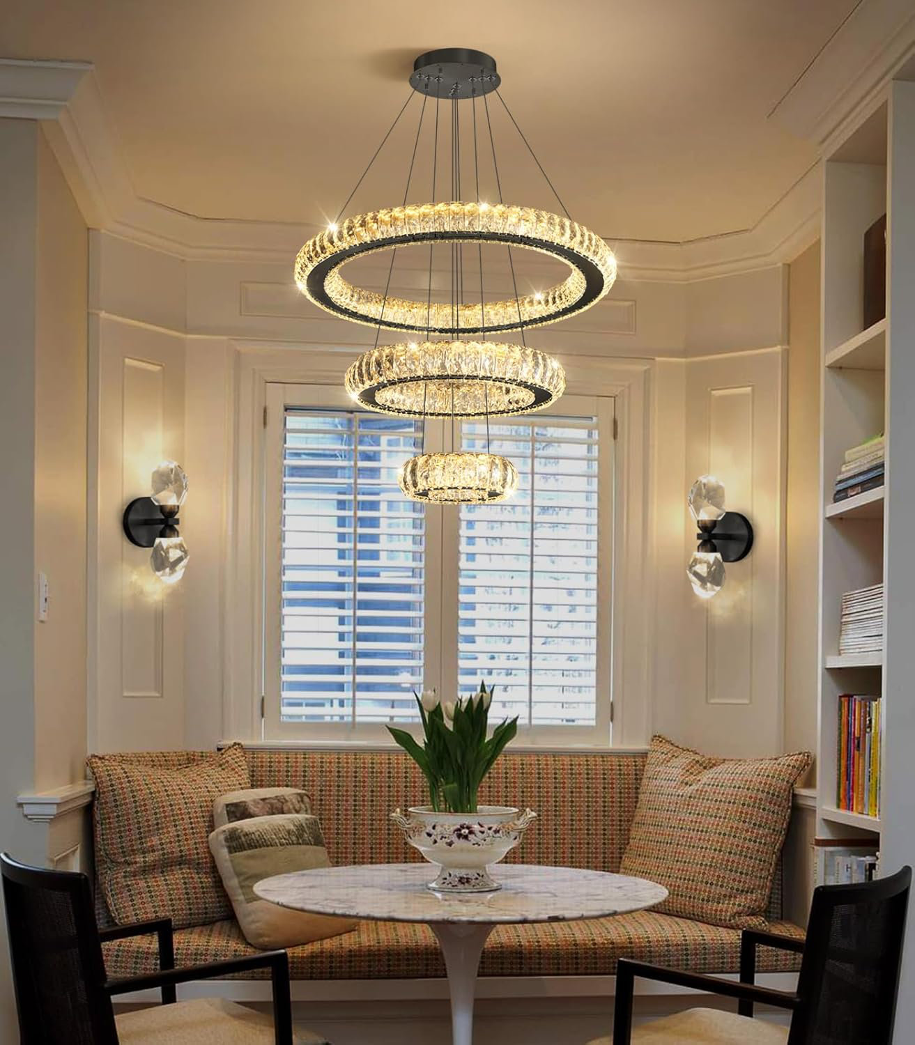 Mercer41 Modern Dimmable 3 Rings Led Chandelier - Wayfair Canada