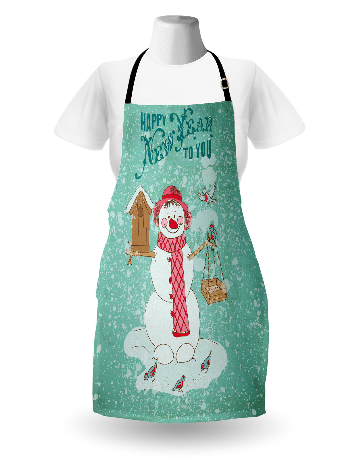 The Holiday Aisle® Snowman Apron Unisex, Happy New Year, Adult Size ...