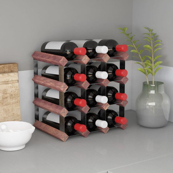 Draper Wine Rack For 12 Bottles Beige | Wayfair.co.uk