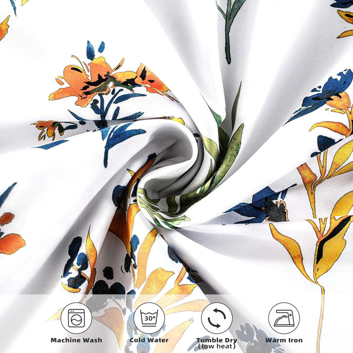 Red Barrel Studio® Jaeven Floral Tailored 52'' W Window Valance ...